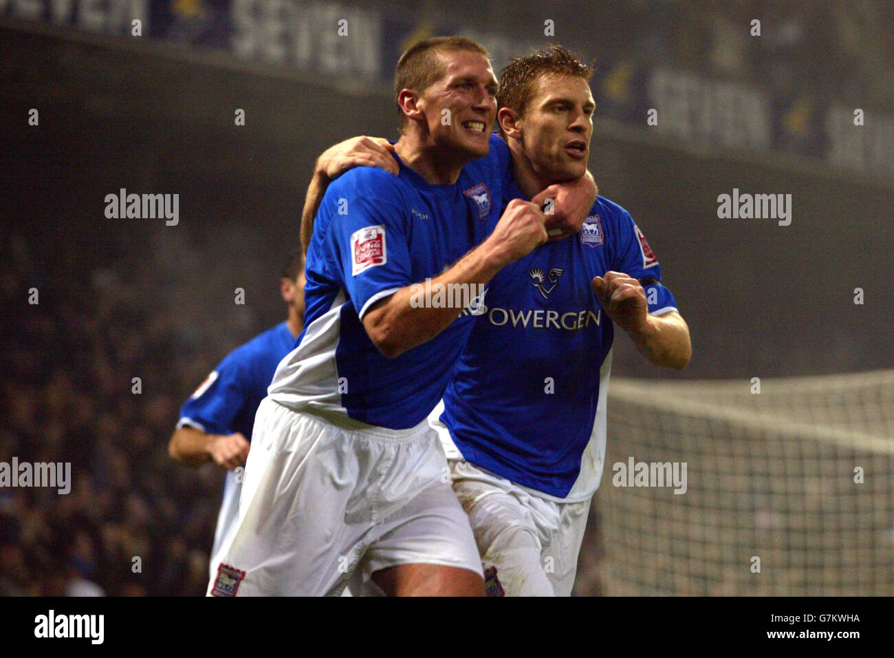 Ipswich Town's Richard Naylor (r) celebrates scoring the equalising ...