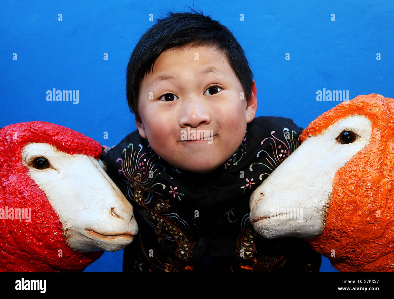 Luke Wang, seven, at the launch of the Chinese New Year festival 'The ...