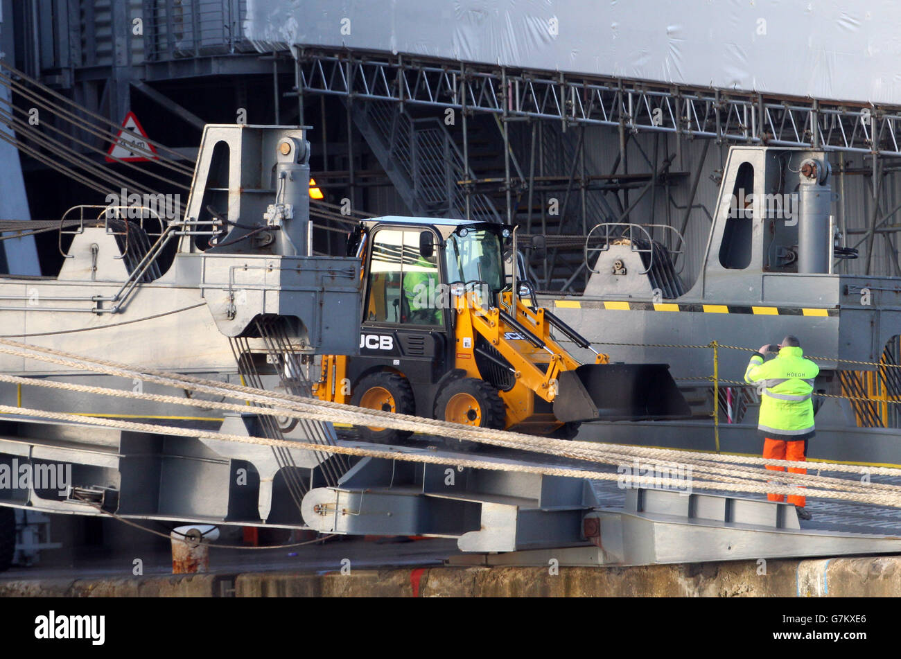 Solent ship grounding Stock Photo - Alamy