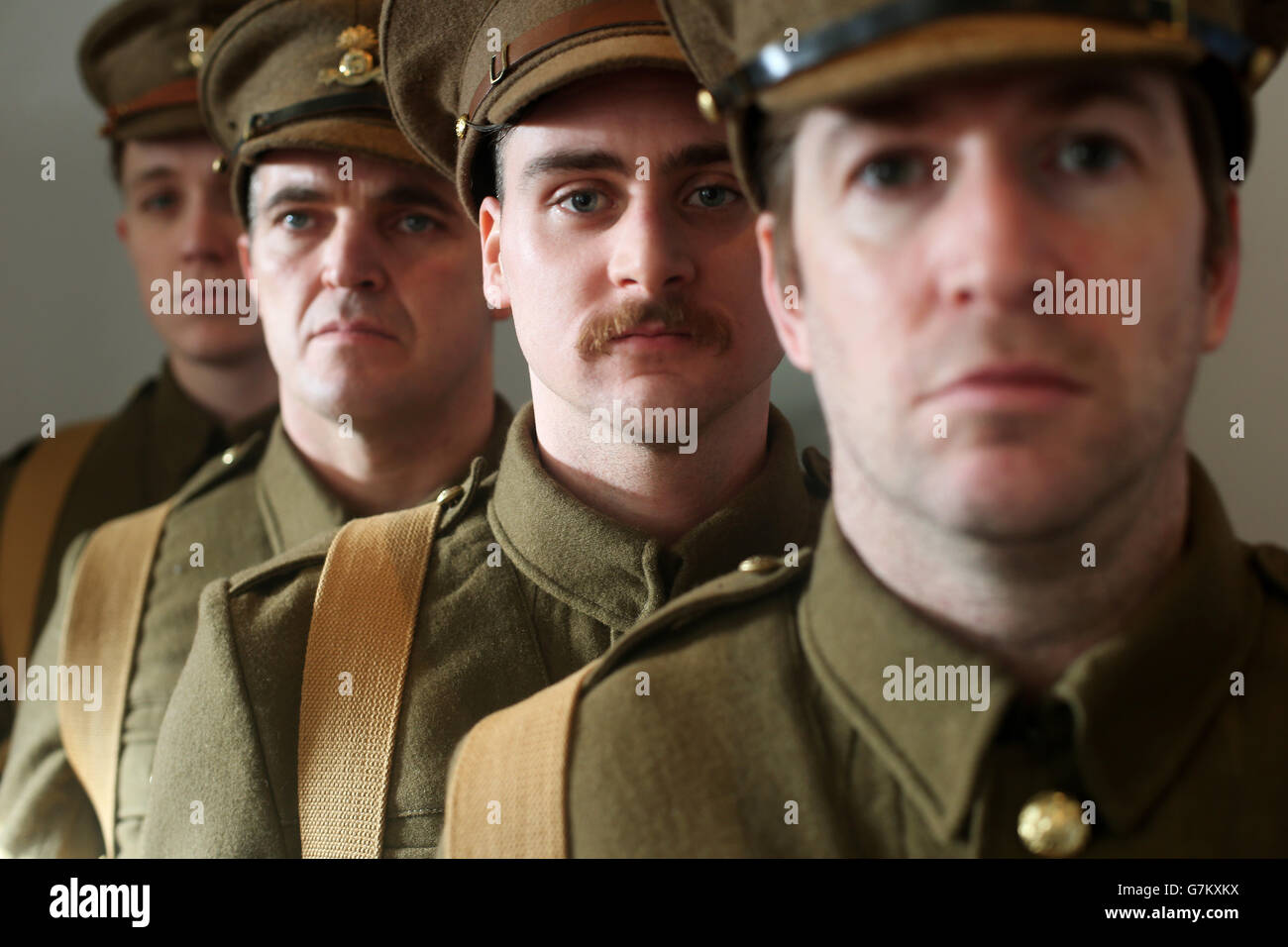 Actors (from right) John Cronin, Liam Heslin, Thomas Reilly, and Kevin ...