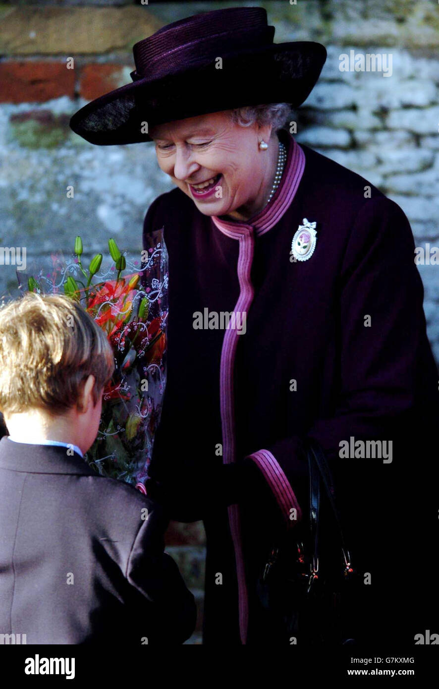 Royal Familys Christmas Day Church Service High Resolution Stock ...