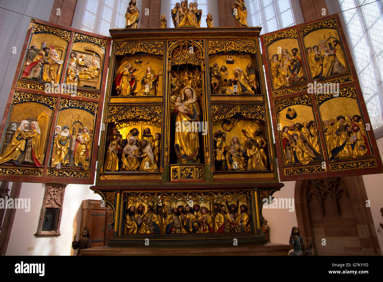 A 16th century winged triptych, once an altarpiece in a church in Grisons Canton, is a featured ...
