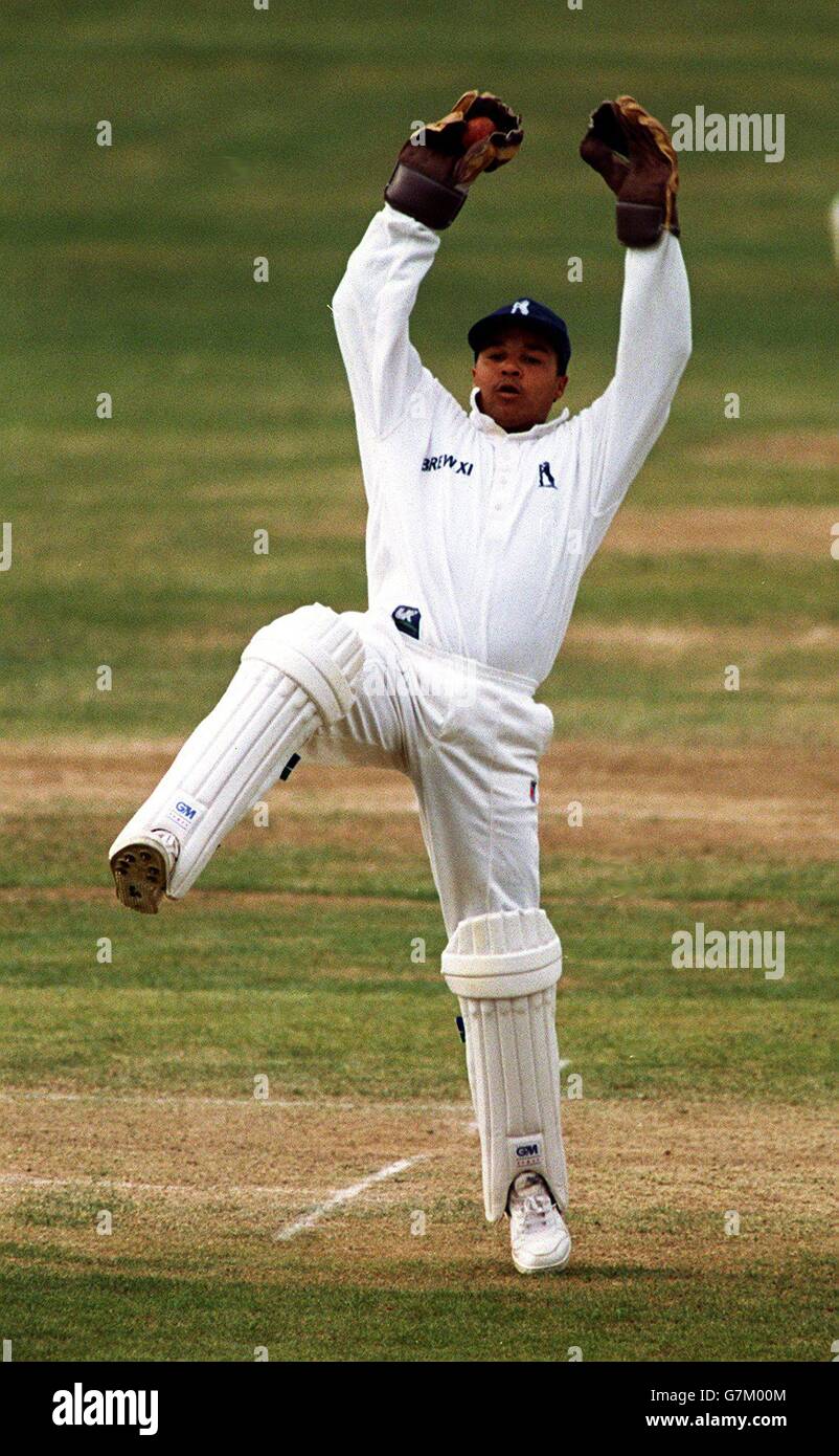 Cricket - Lancashire v Warwickshire. Keith Piper, Warwickshire Stock ...