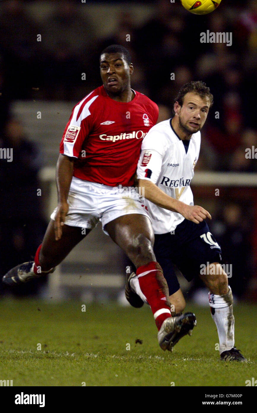 Nottingham Forest's Wes Morgan and Sunderland's Marcus Stewart Stock ...