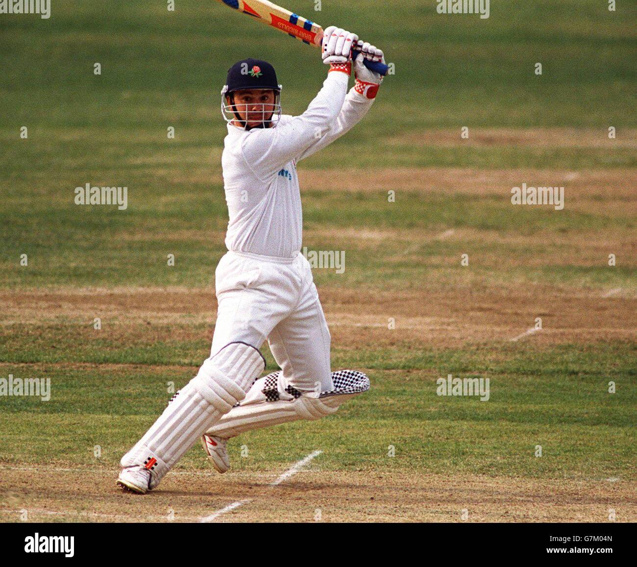 Cricket - Lancashire v Warwickshire. Warren Hegg, Lancashire Stock ...