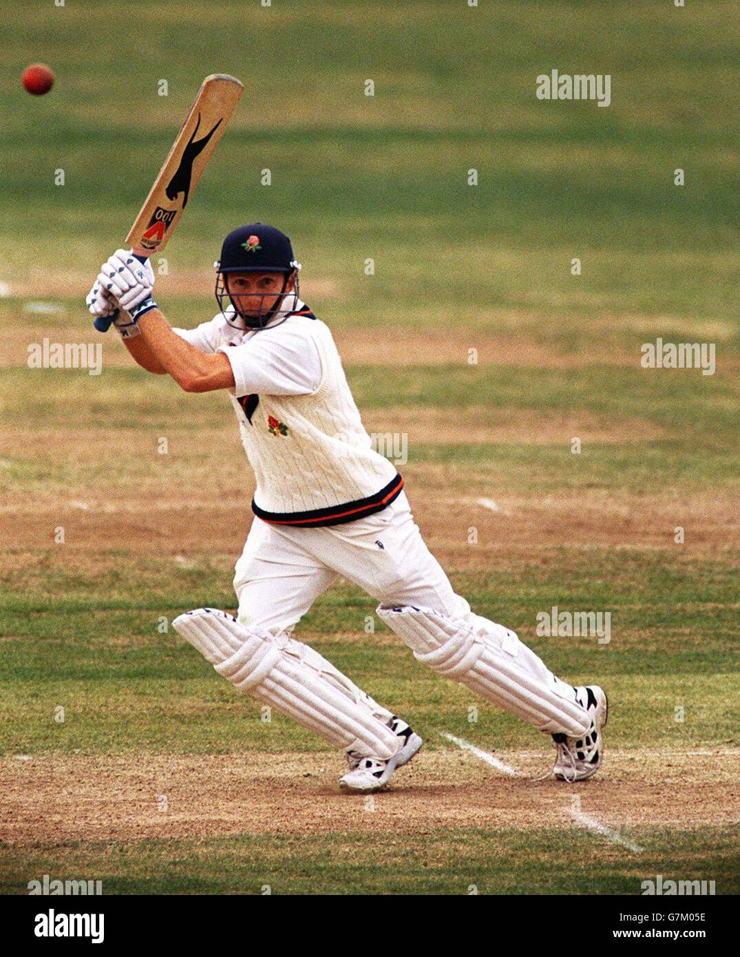 Cricket - Lancashire v Warwickshire. Neil Fairbrother, Lancashire Stock ...