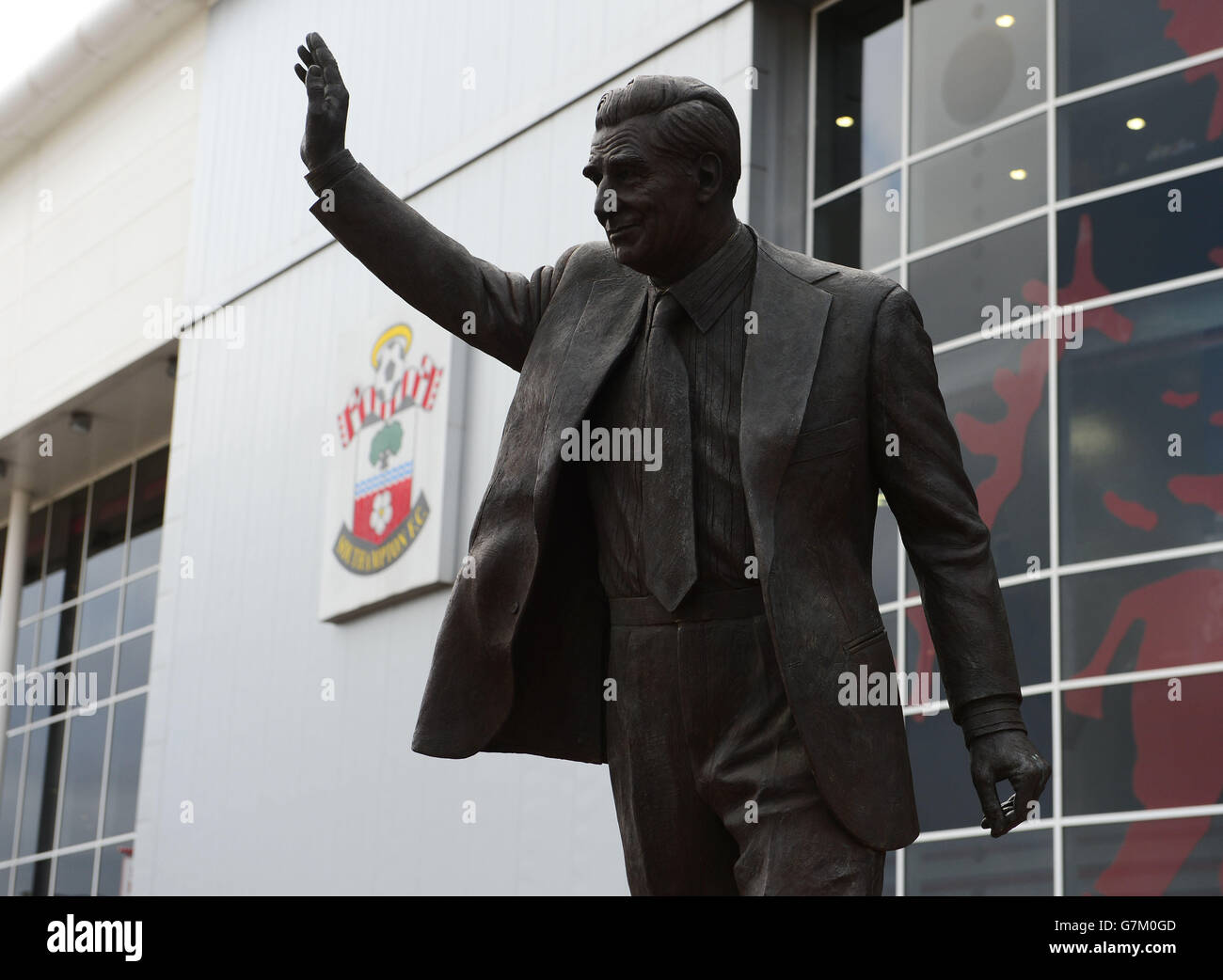 The Statue of former Southampton player and manager Ted Bates MBE ...