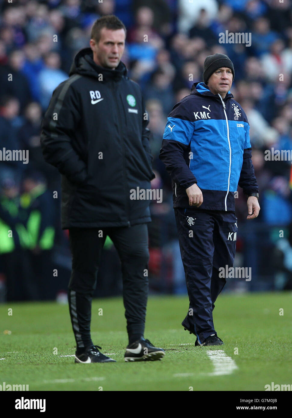 Celtic manager Ronny Delia and Rangers' manager Kenny McDowall (right ...