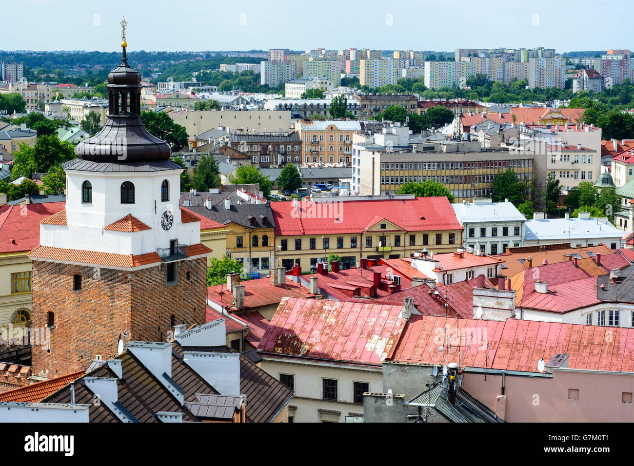 Old town in Lublin, Poland - aerial view Stock Photo - Alamy