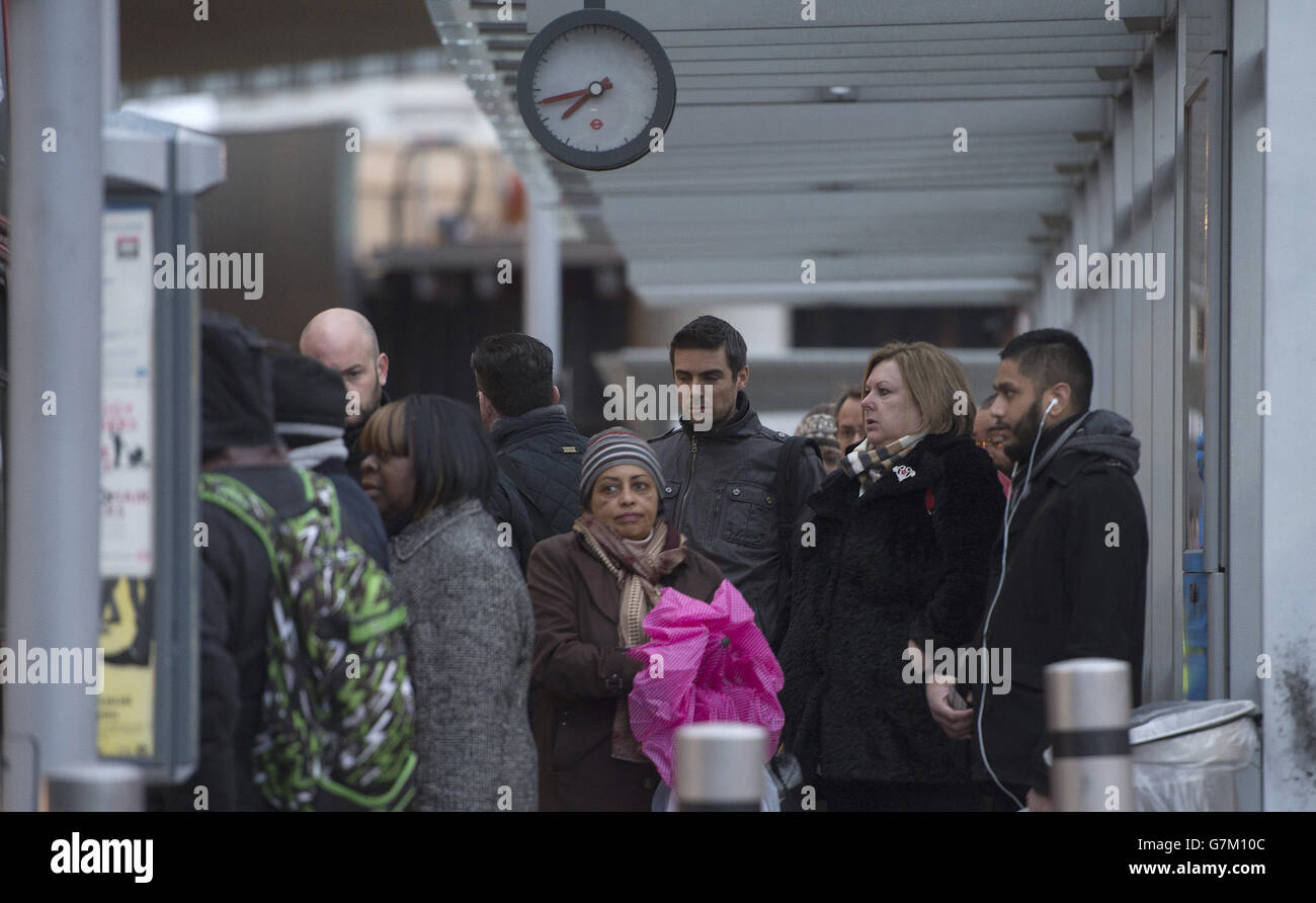 London bus workers strike Stock Photo - Alamy