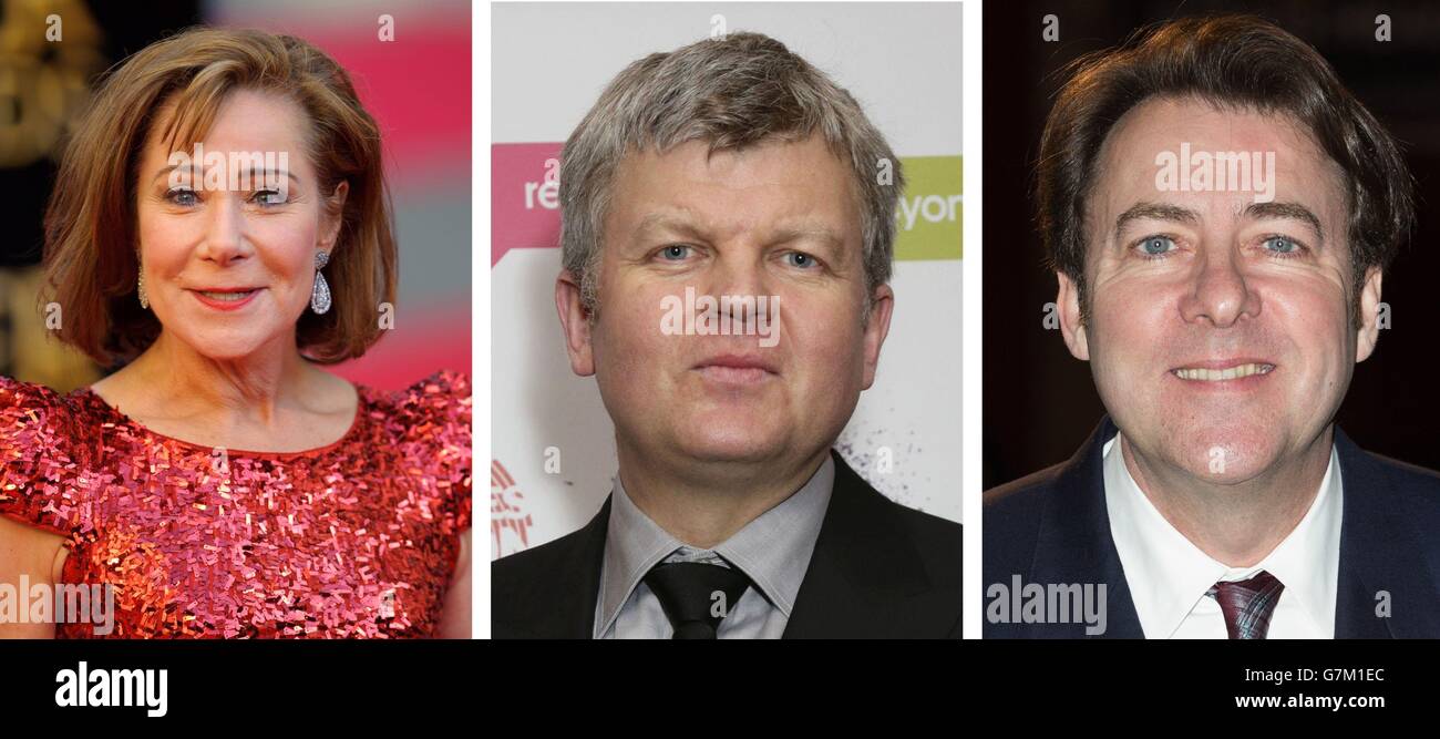 File photos of (from the left) Zoe Wanamaker, Adrian Chiles and ...
