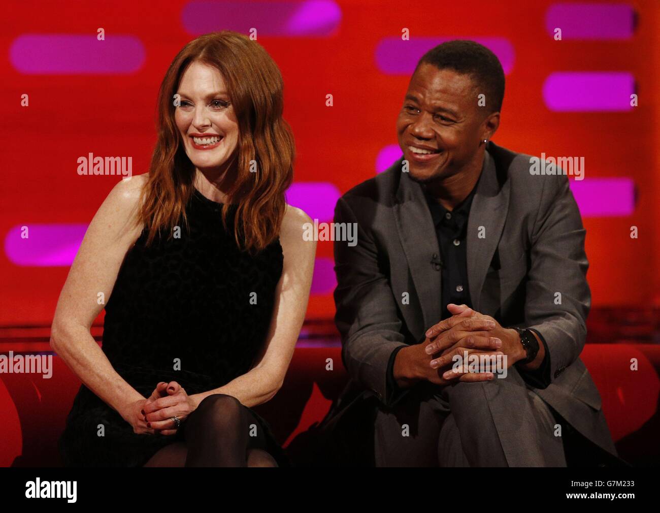 Julianne moore filming graham norton show london studios hi-res stock ...
