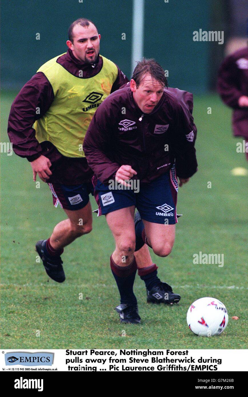 Soccer english premier league nottingham forest training hi-res stock ...