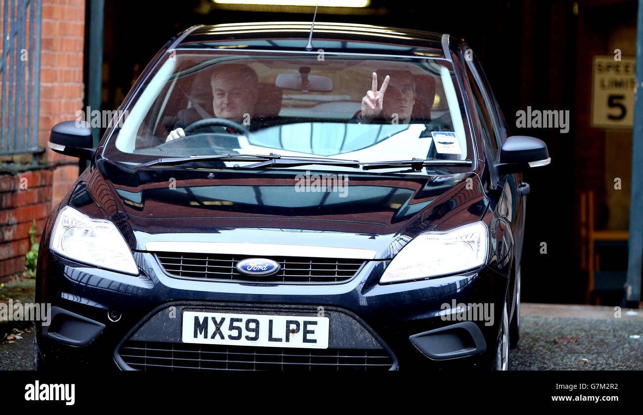 Ian Brown (right) leaves Manchester's Minshull Street Court after ...