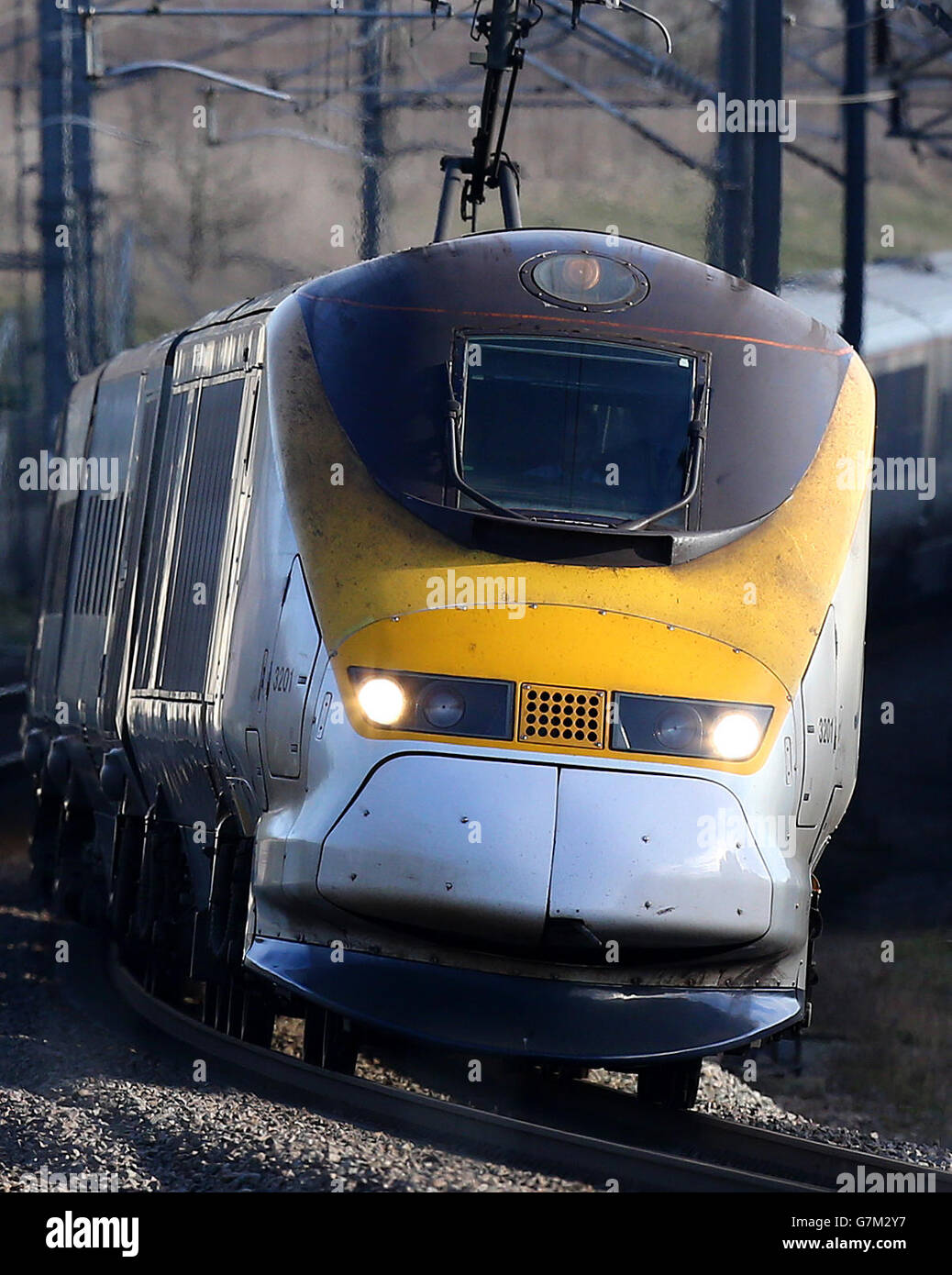 Class eurostar train it passes through ashford hi-res stock photography ...