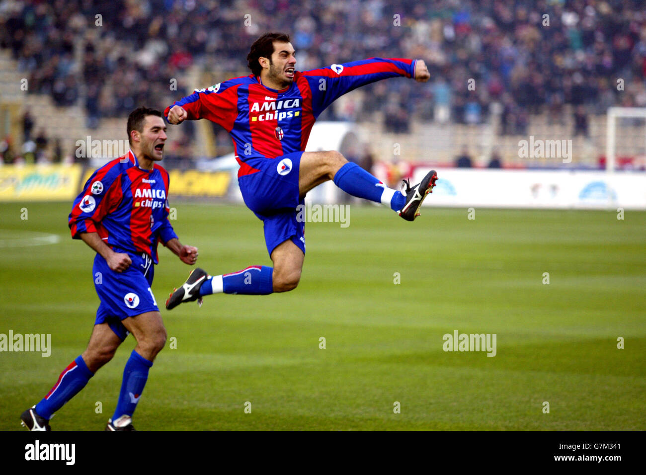 Bolognas claudio bellucci celebrates scoring hi-res stock photography ...