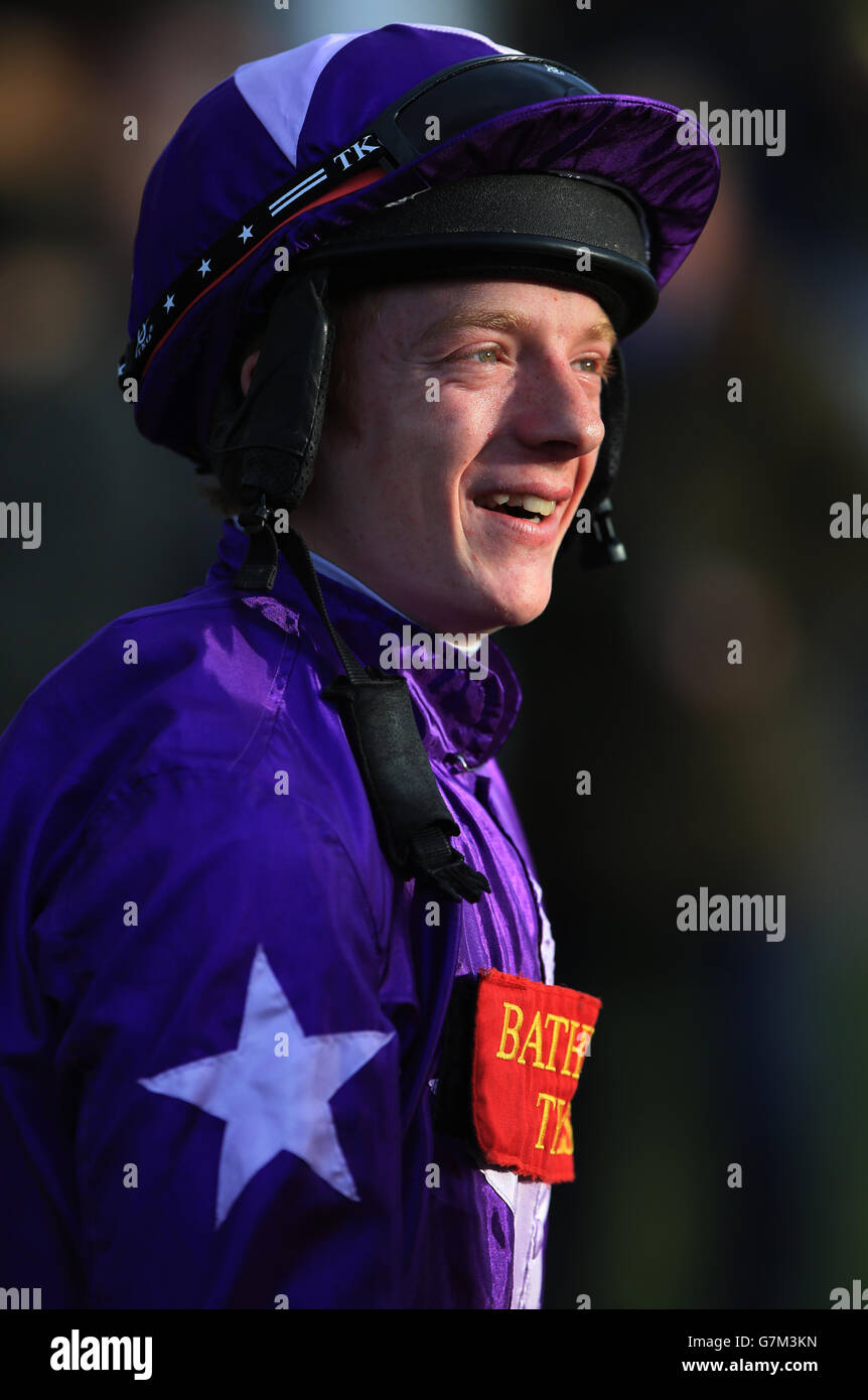 Jockey Tom Greatrex at Ludlow Racecourse, Shropshire Stock Photo - Alamy