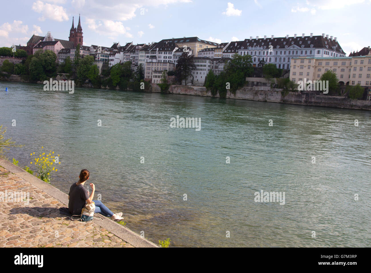 With its tree-lined walkways and spacious stone steps, the Rhine ...
