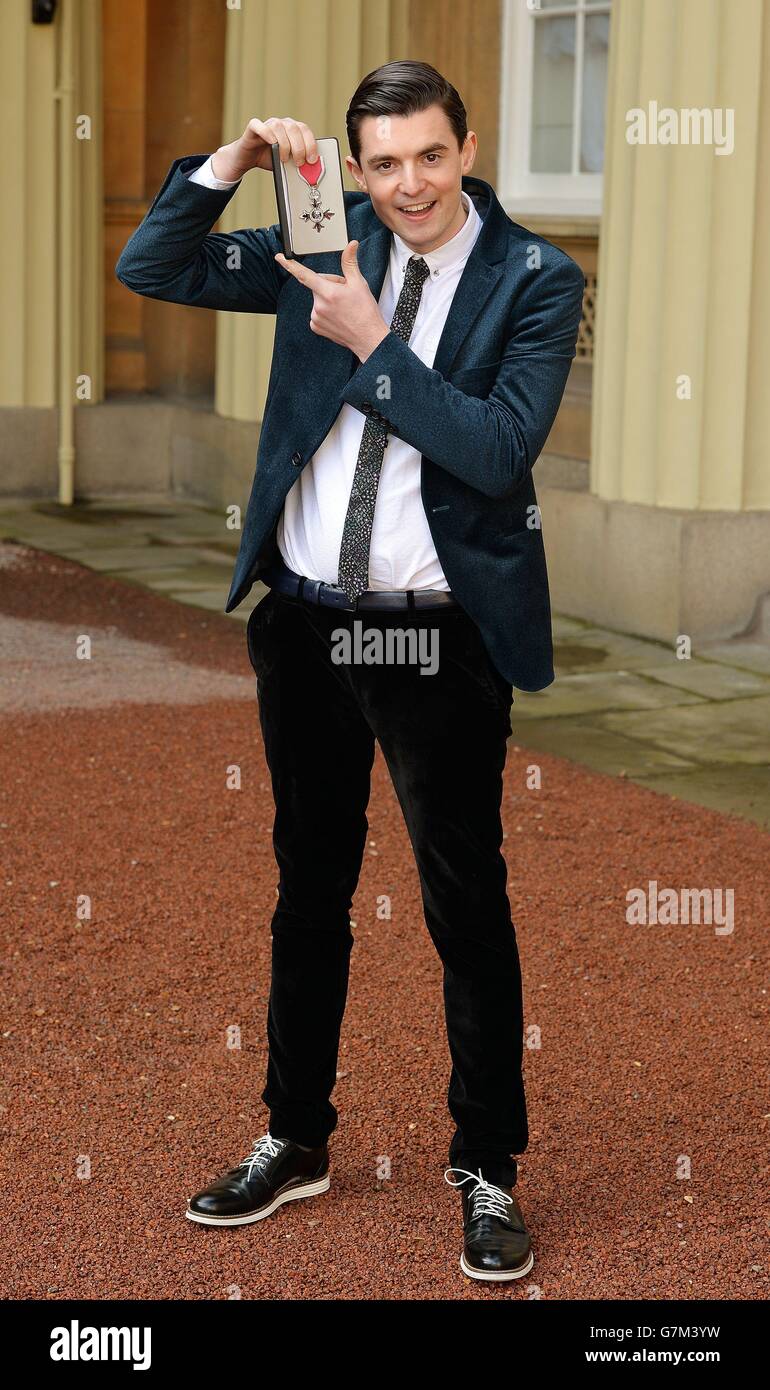 SuperJam founder Fraser Doherty holds his Member of the Order of the ...