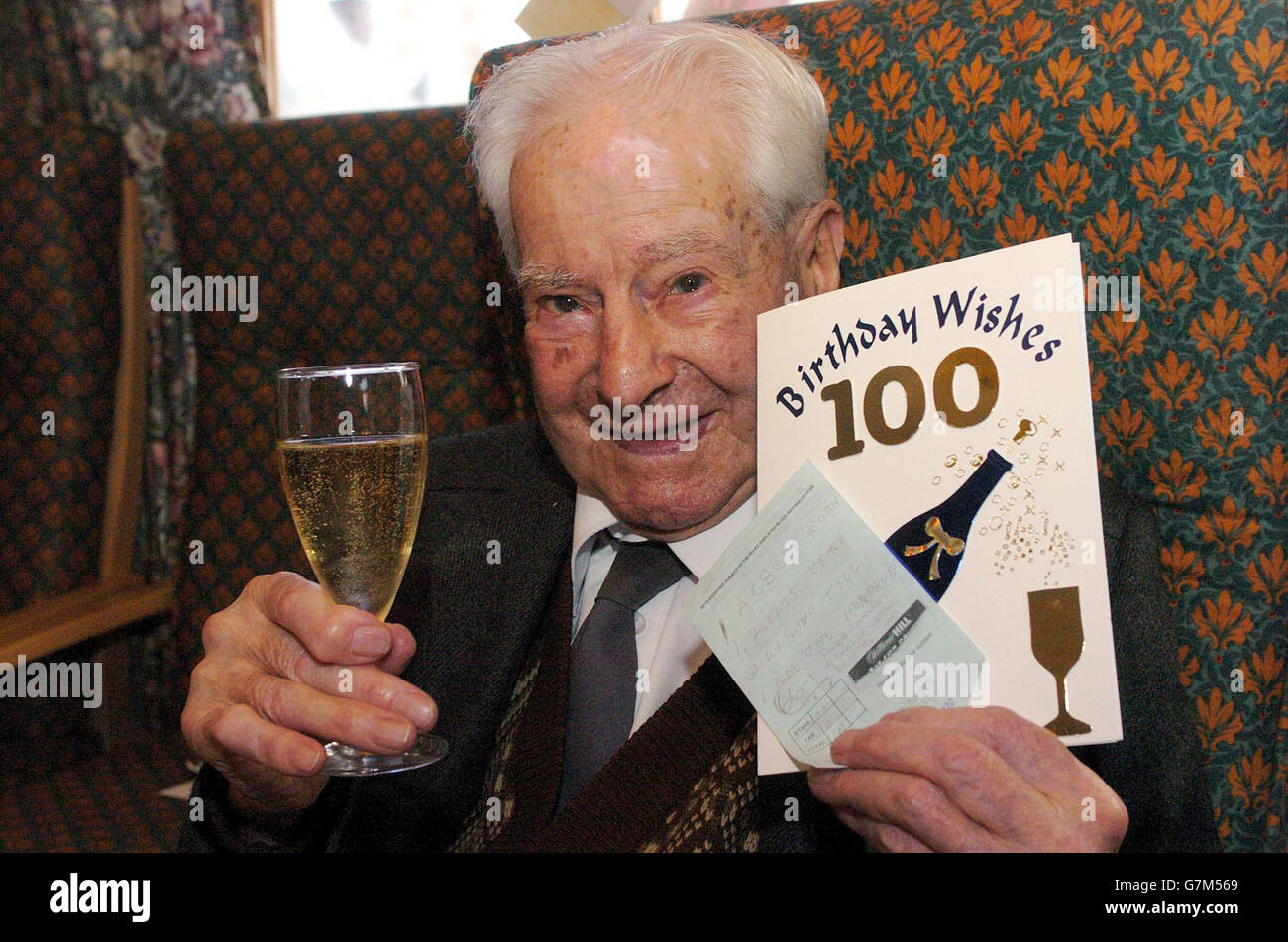Arthur best celebrates his 100th birthday at a community centre hi-res ...