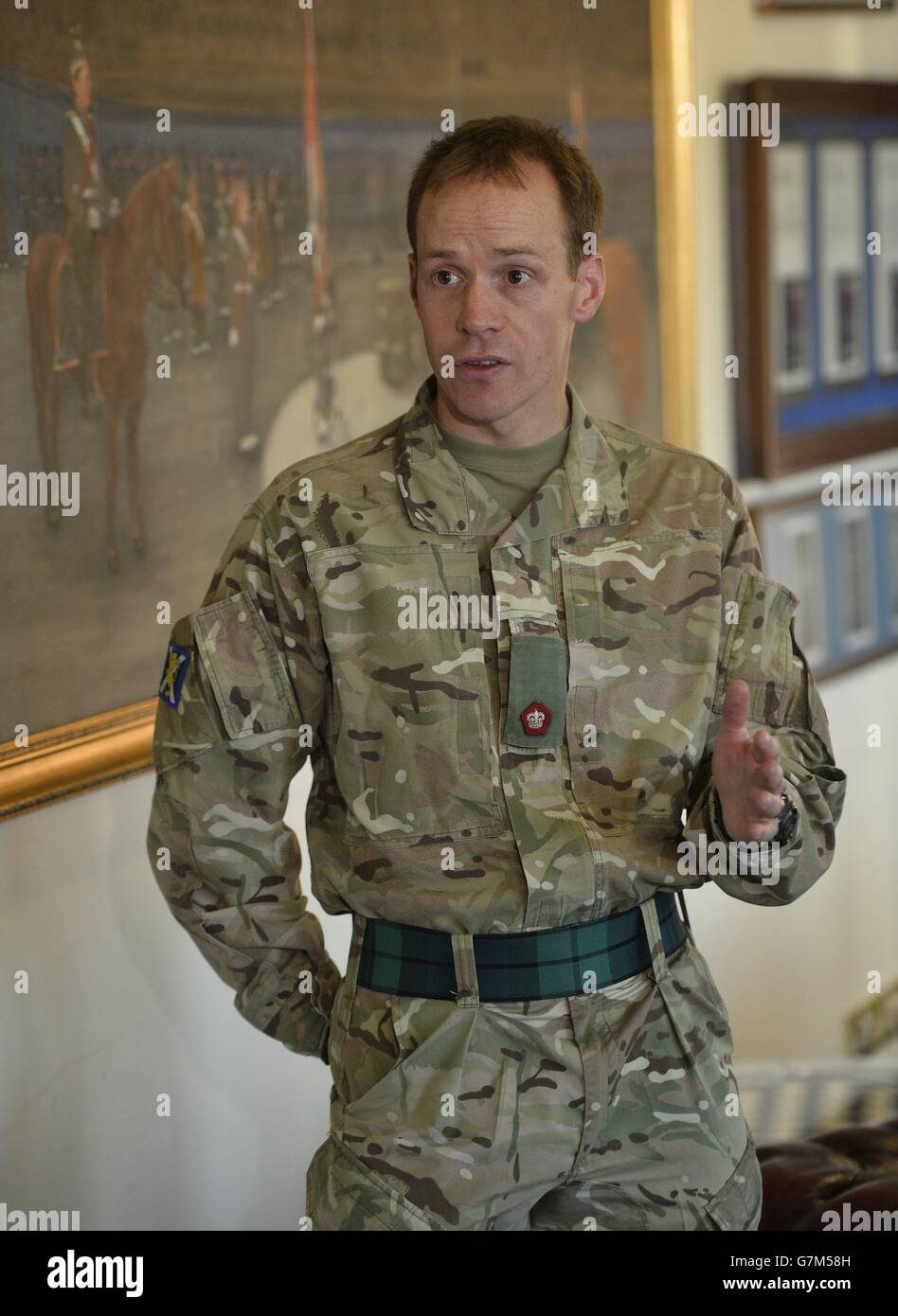 Major Nick Colquhoun from The Royal Scots Borderers, 1st Battalion, who ...