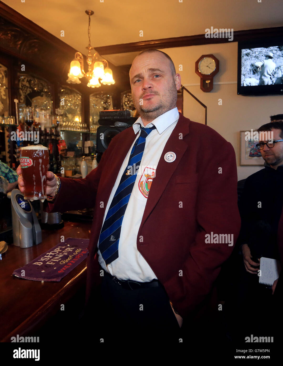 The Pub Landlord Al Murray at the bar of the Rose in June Public House ...