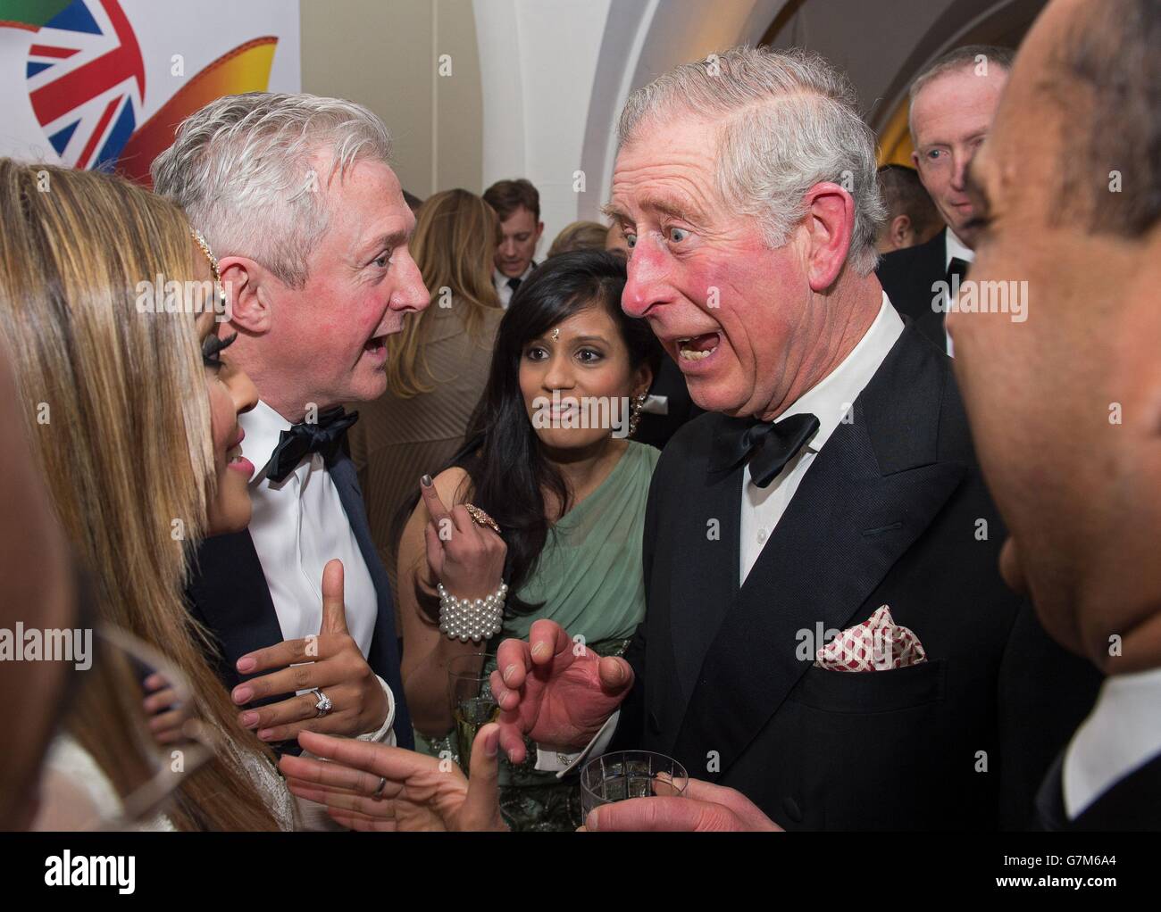 The Prince of Wales meets X Factor judge Louis Walsh and journalist ...