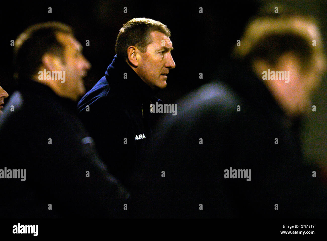Motherwell manager terry butcher watches the action hi-res stock ...