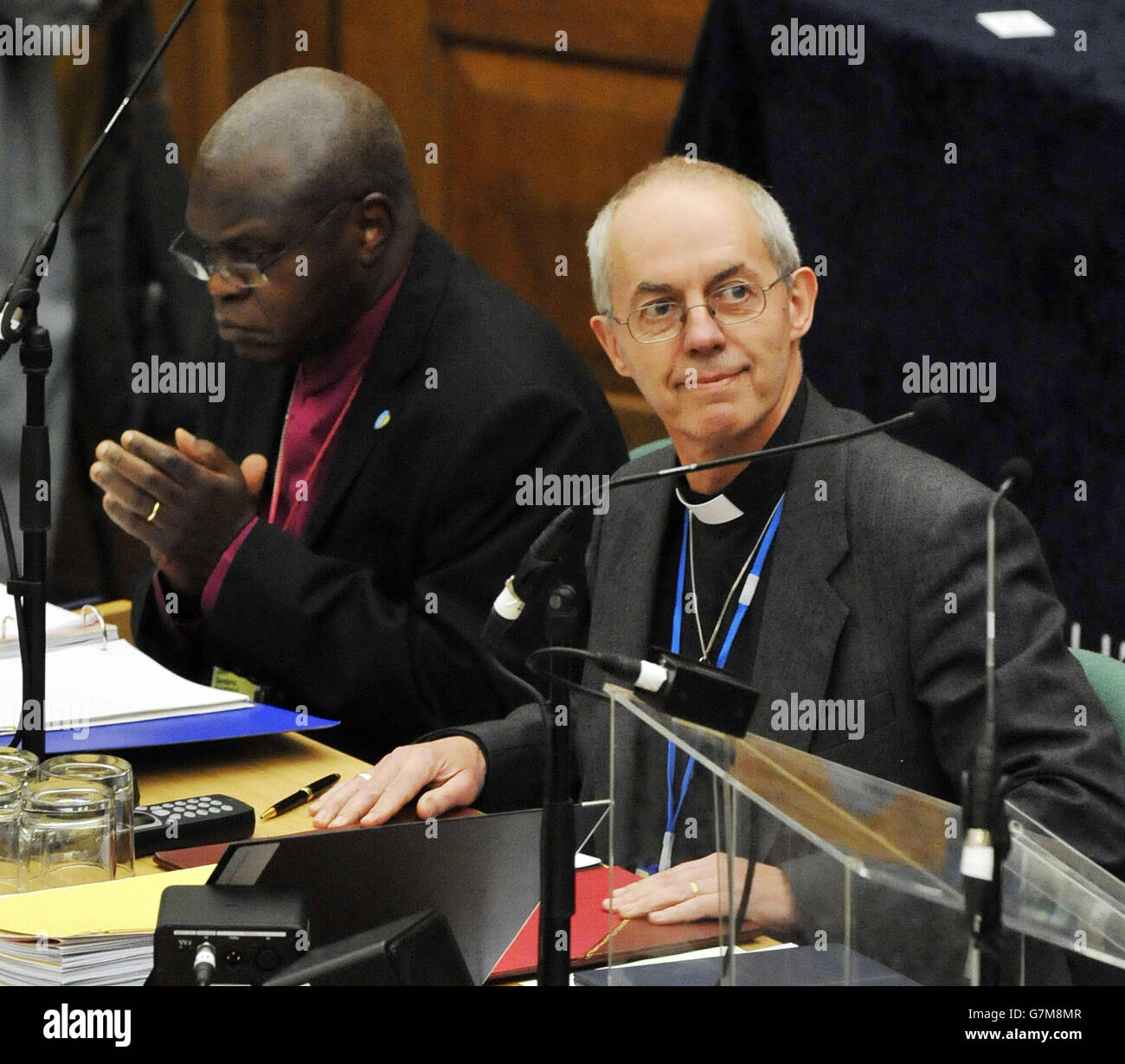 The Archbishop of Canterbury the Most Rev Justin Welby (right) and the ...
