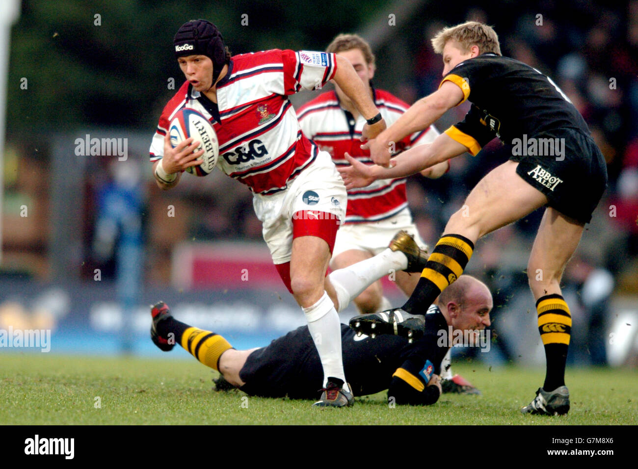 Gloucesters henry paul gets away from london wasps stuart abbott hi-res ...
