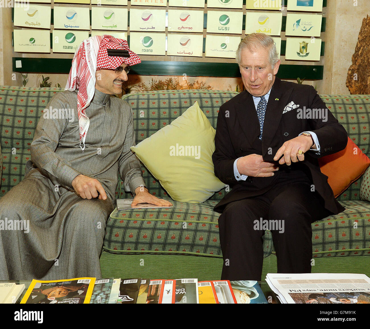The Prince of Wales with Prince Alwaleed bin Talal bin Abdulaziz al ...