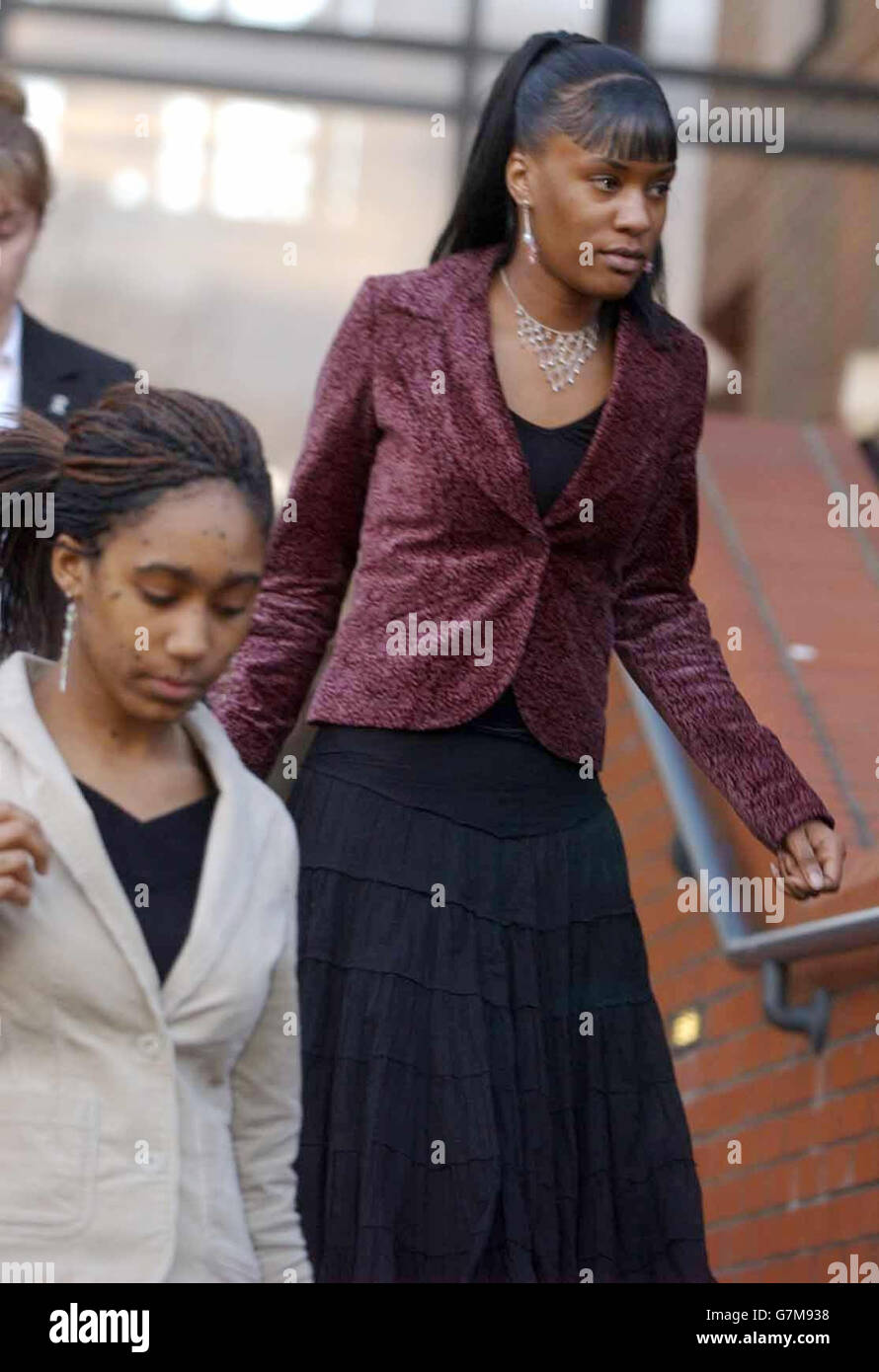 Sophia Ellis (right), 20, twin sister of Charlene Ellis, leaving ...
