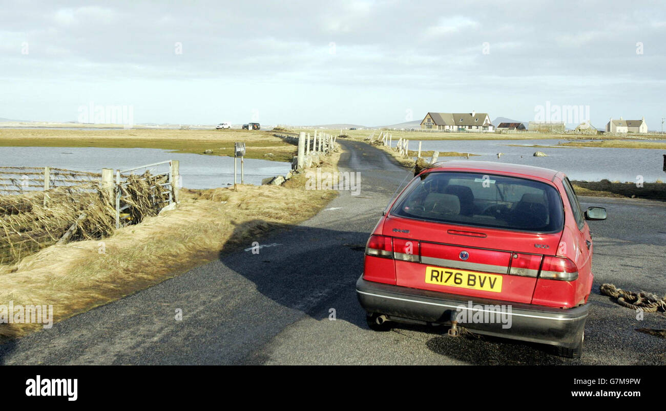 One of the cars the MacPherson family were travelling in on the Isle of ...