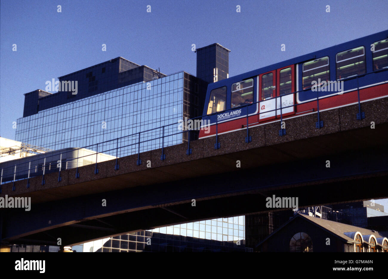 Transport - Docklands Light Railway - London - 2000. A train on the ...