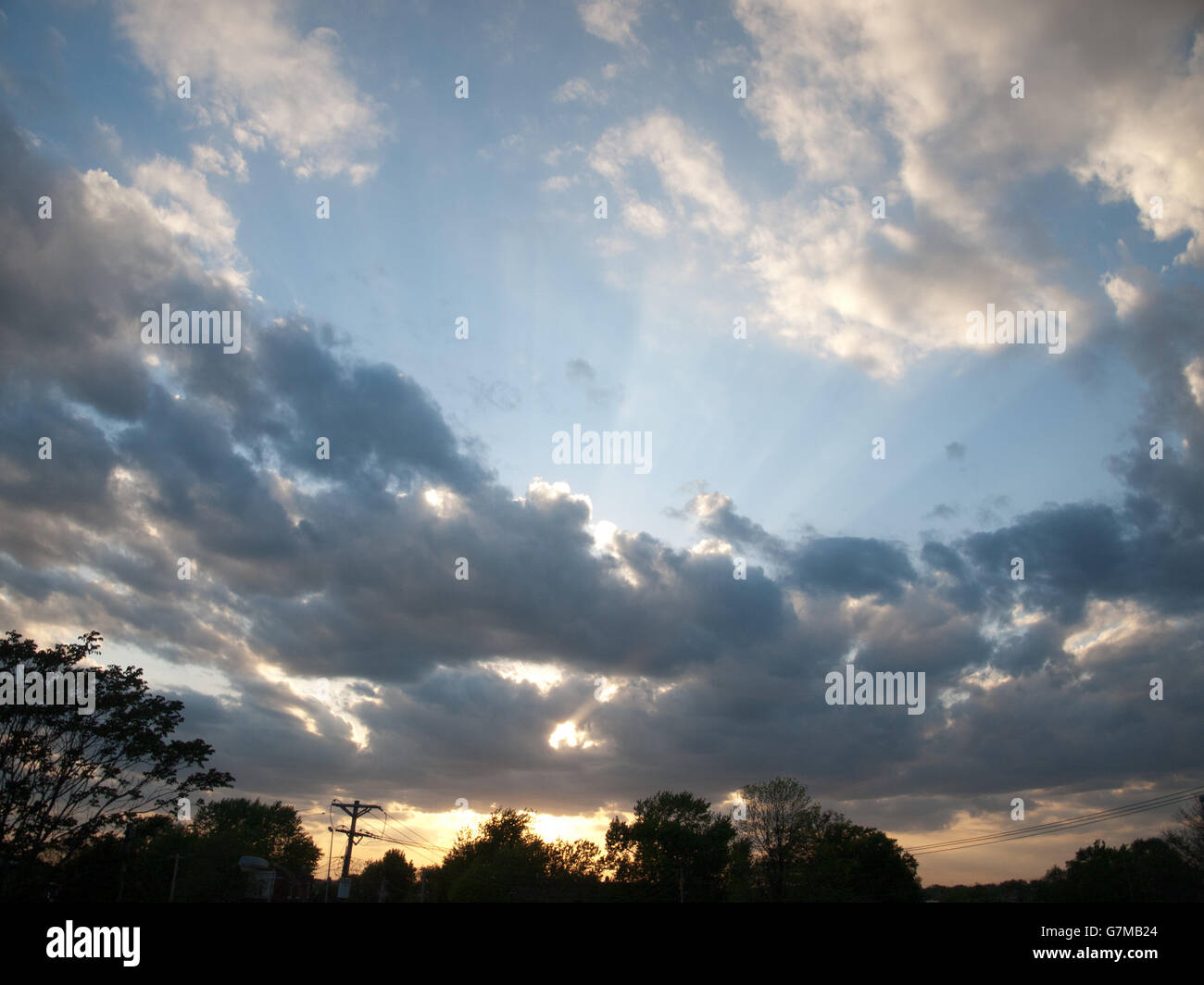 skyline before the sunset Stock Photo - Alamy
