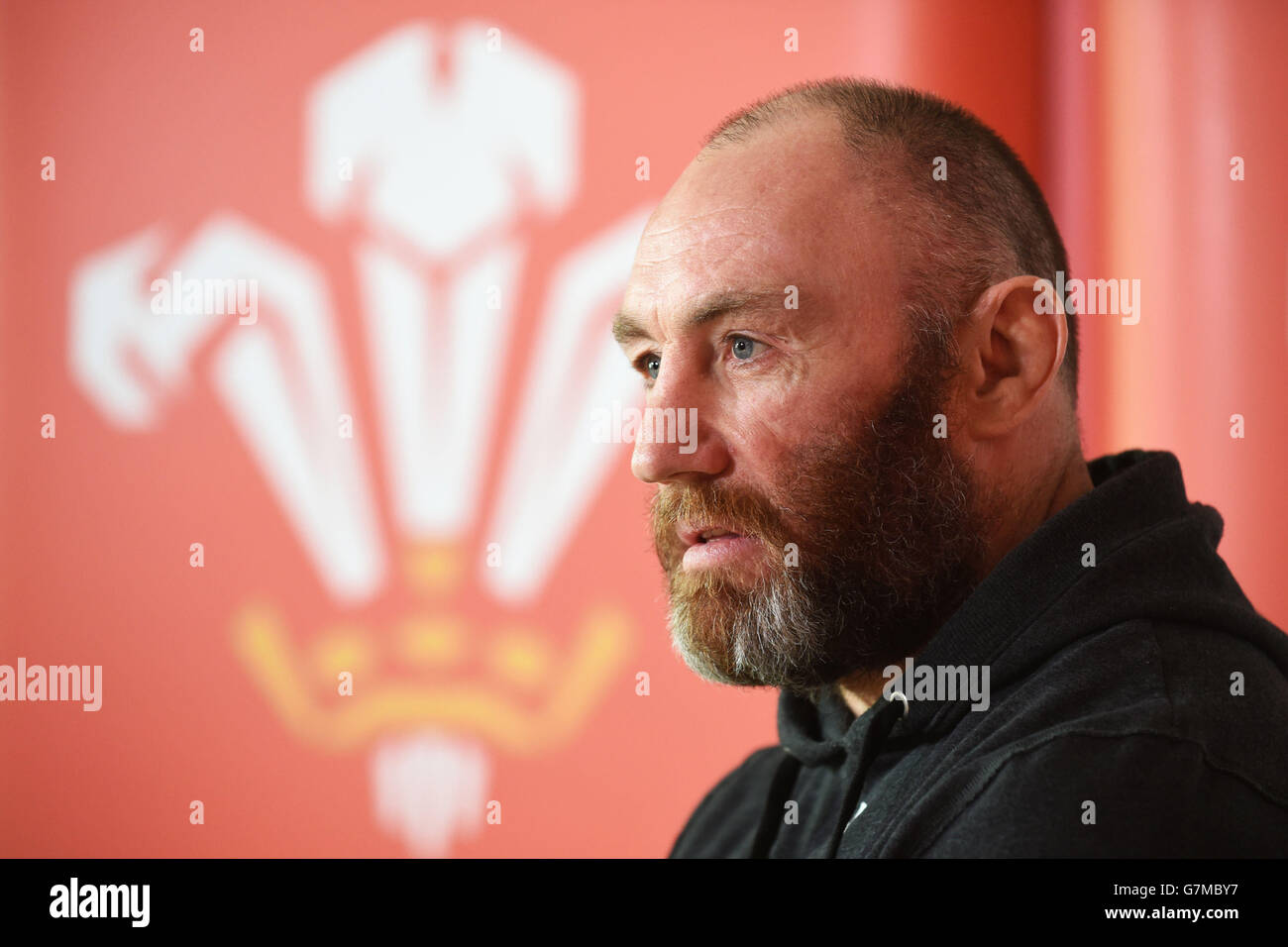 Wales forwards coach Robin McBryde during a press conference at The ...