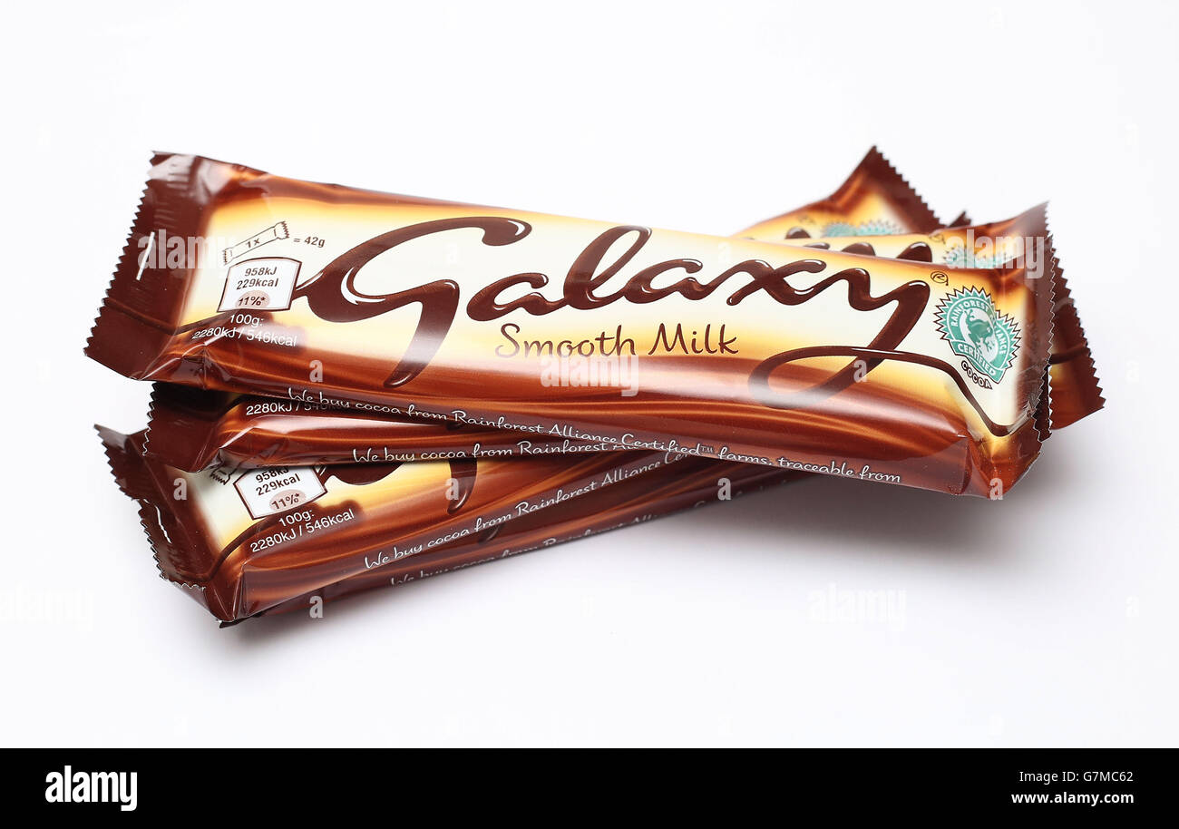 Chocolate stock. Galaxy chocolate bars Stock Photo - Alamy