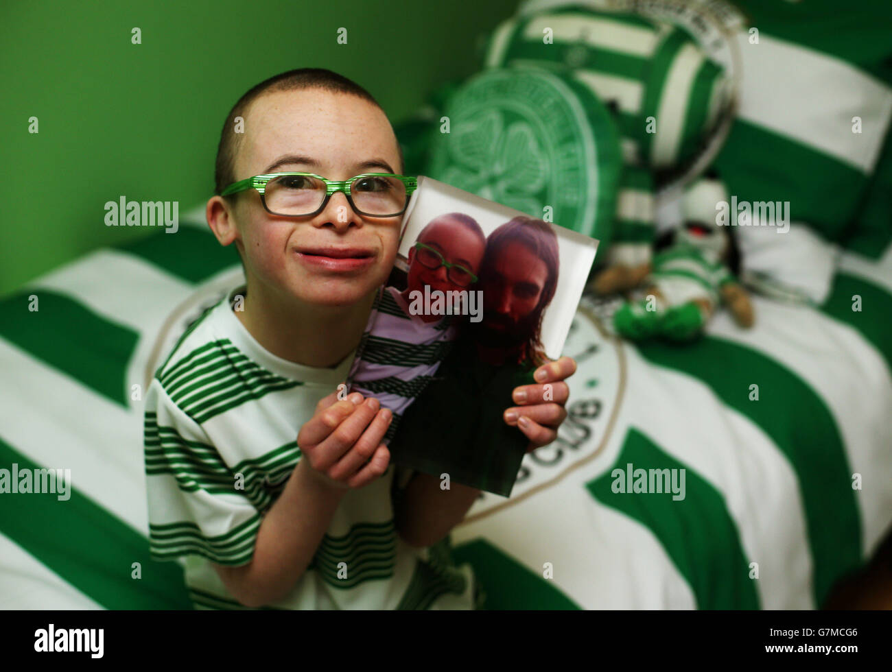 Jay, 11, wins goal of the month Stock Photo - Alamy