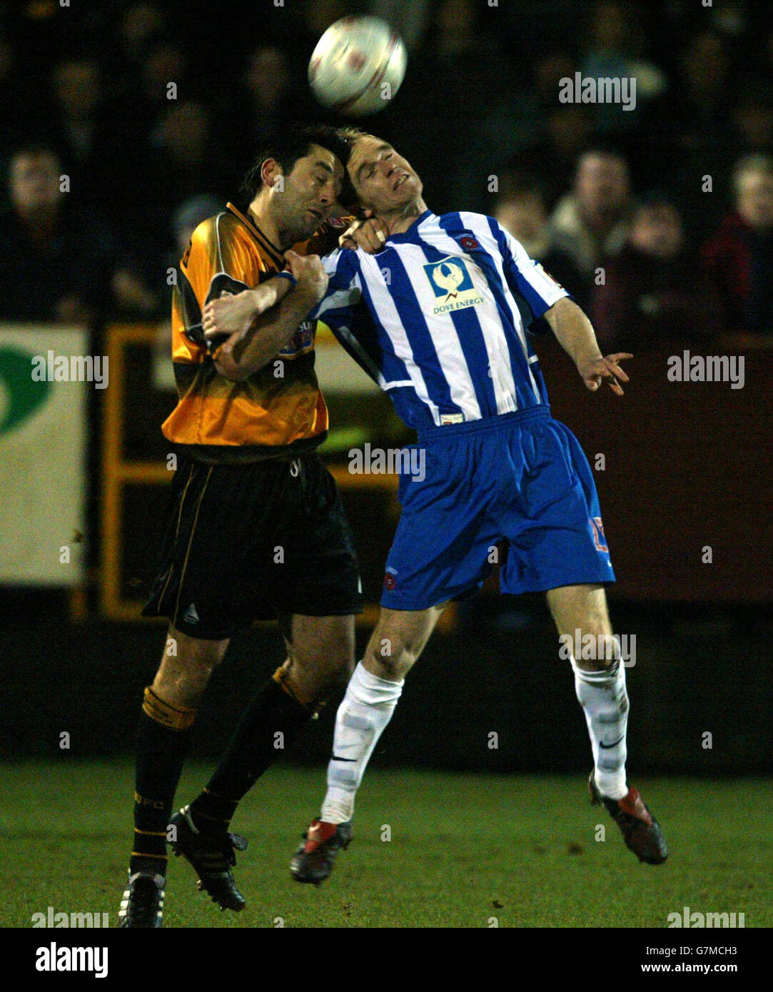 Boston United's Paul Ellender and Hartlepool United's Andy Appleby ...