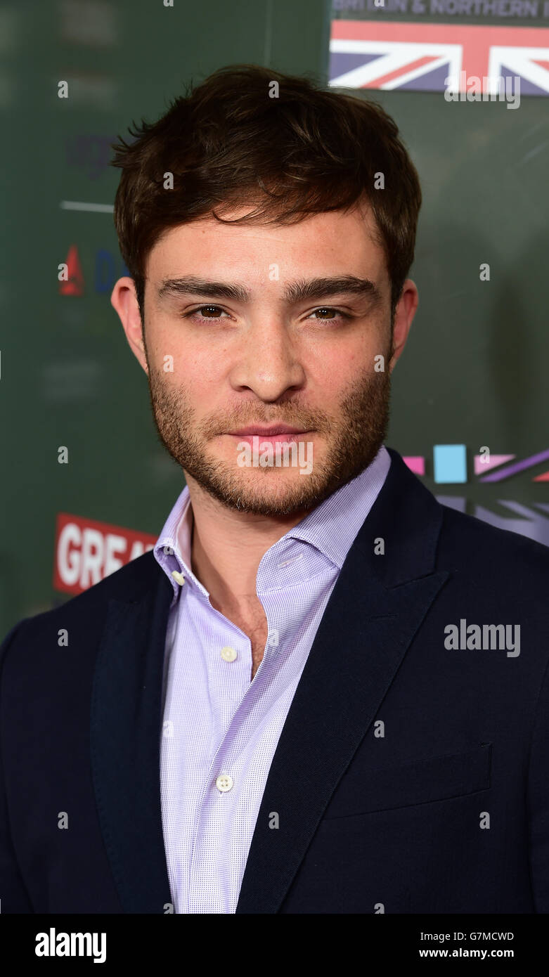 AP OUT Ed Westwick arriving at the Great British Film Reception to ...