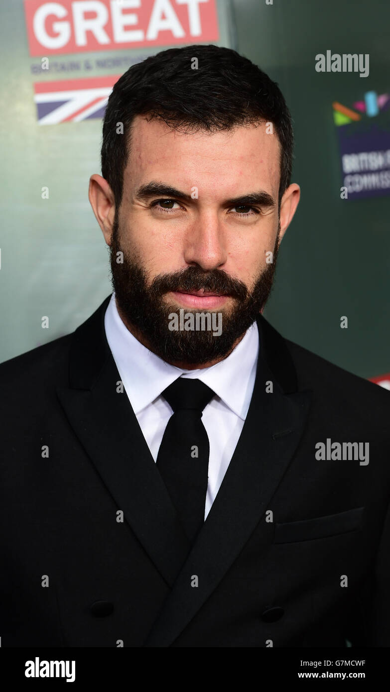 Tom Cullen arriving at the Great British Film Reception to honour the ...