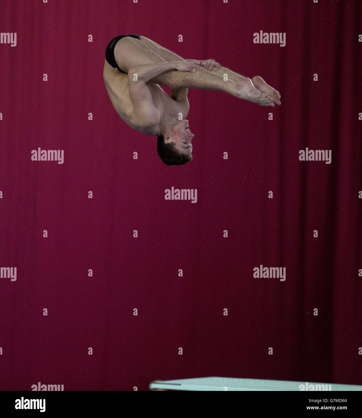 Sebastion Masterton, of Albatross Diving Club Reading, takes part in ...