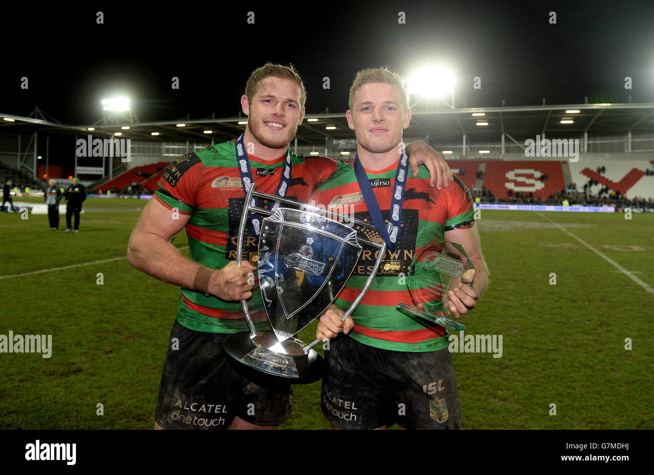South Sydney Rabbitohs' Tom Burgess (left) and George Burgess pose with ...