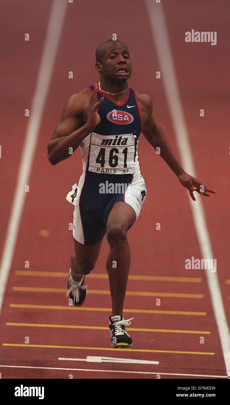 Athletics - 6th IAAF World Indoor Championship. Tim Montgomery, USA ...