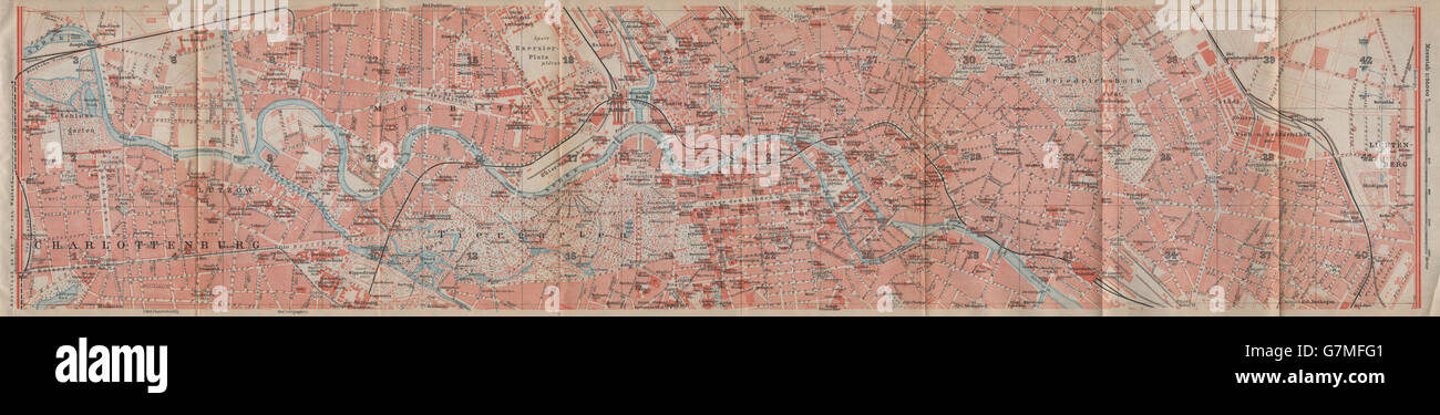 BERLIN CENTRE town city stadtplan. Charlottenburg Moabit Lichtenberg ...