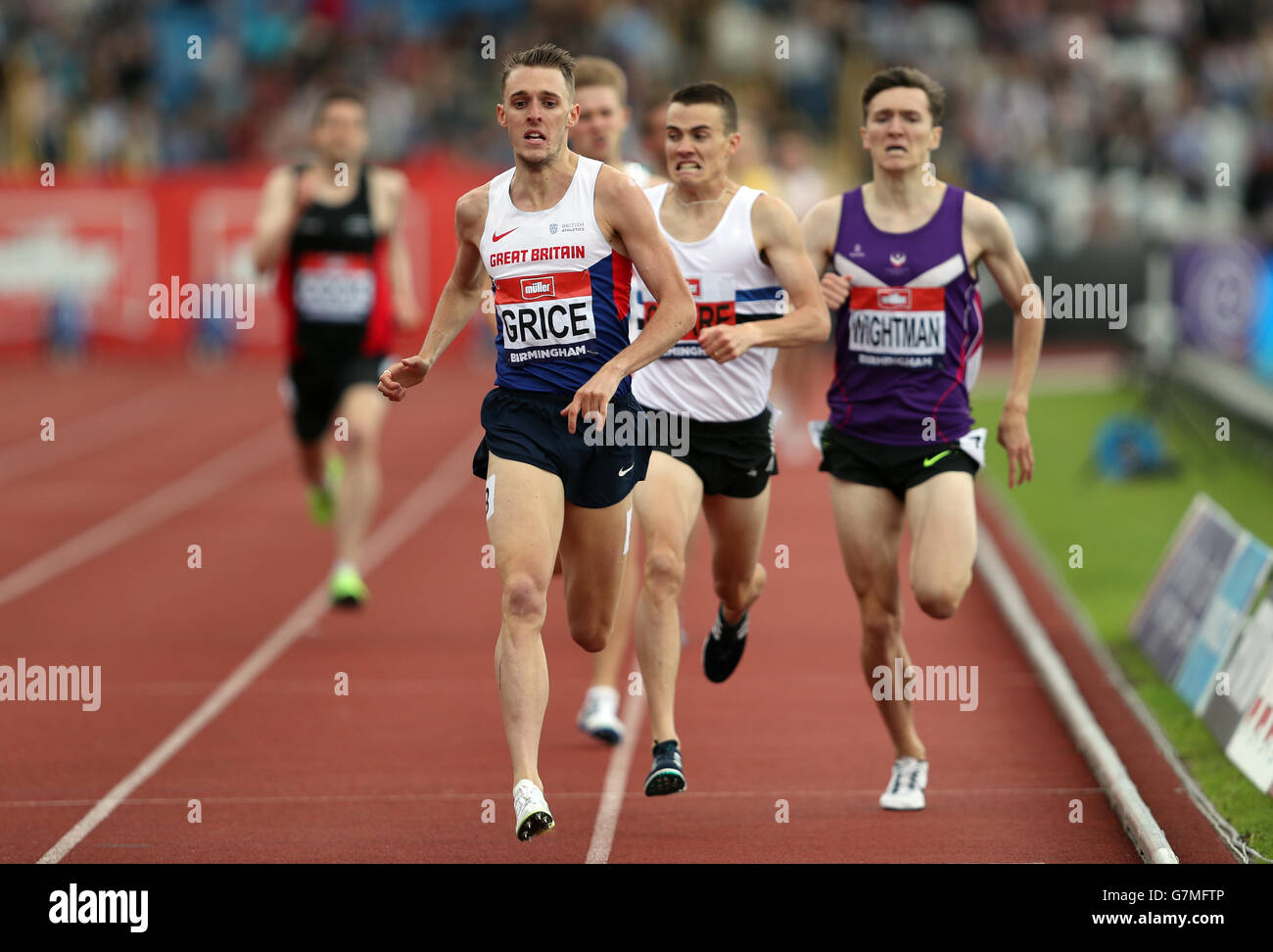 Charlie Grice wins the men's 1500m during day two of the British ...