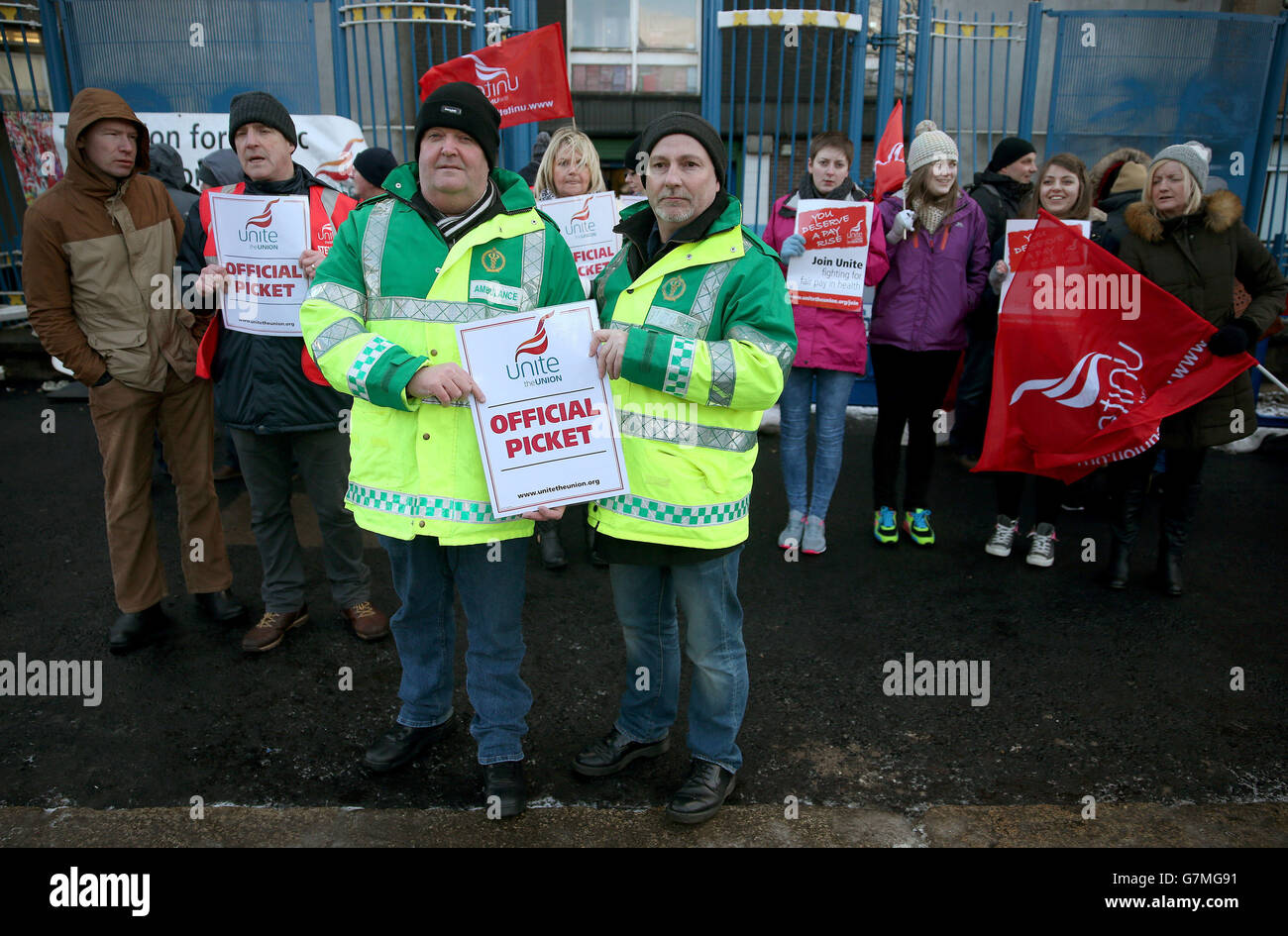 NHS staff strike Stock Photo - Alamy