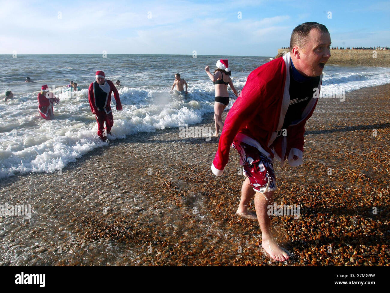 Christmas day swimmers hi-res stock photography and images - Alamy