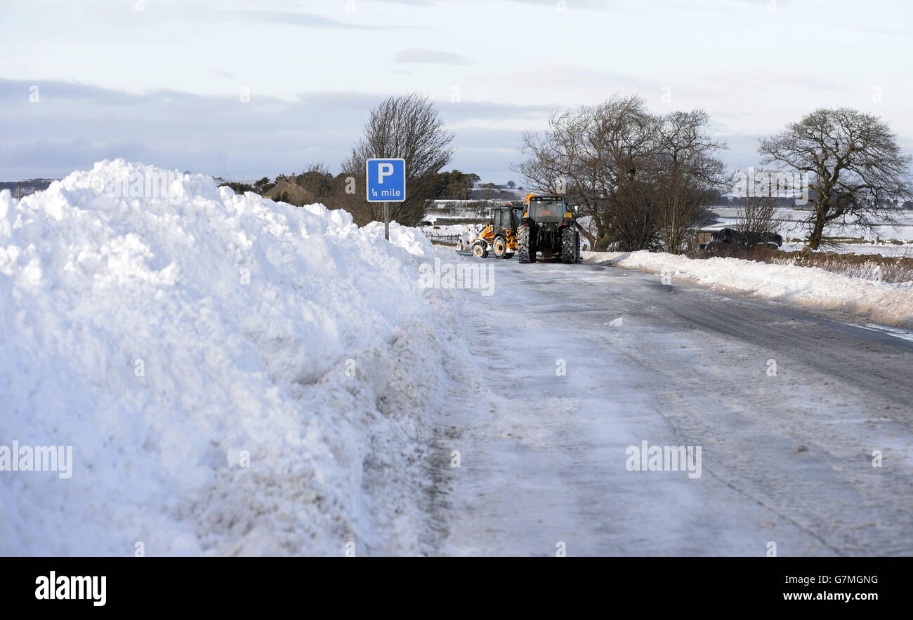 The normally busy main A68 in Durham remains closed as snow drifts are ...