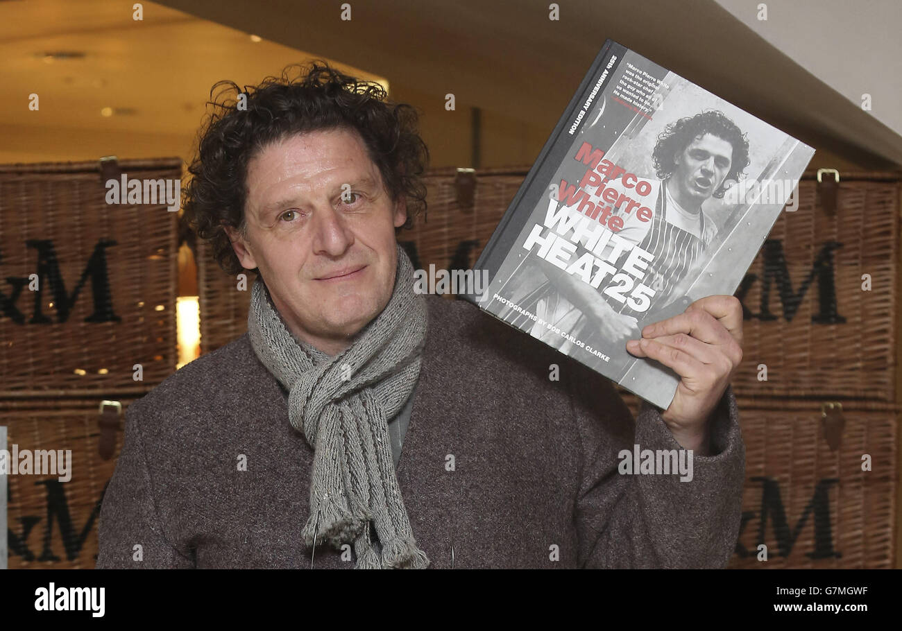Marco Pierre White at Fortnum & Mason in London, signing his new book ...